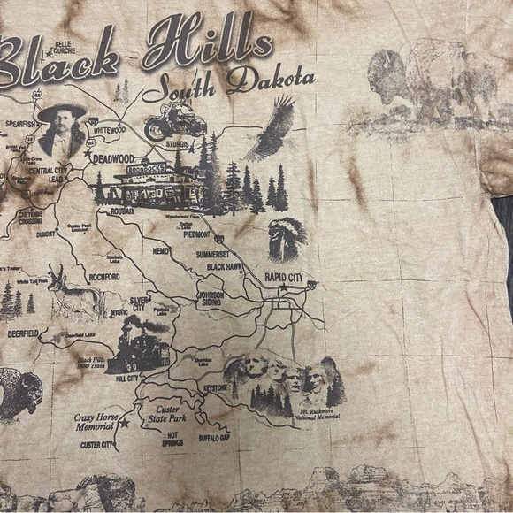 Shirts | Black Hills South Dakota Map Vintage 9s All Over Print Shirt ...
